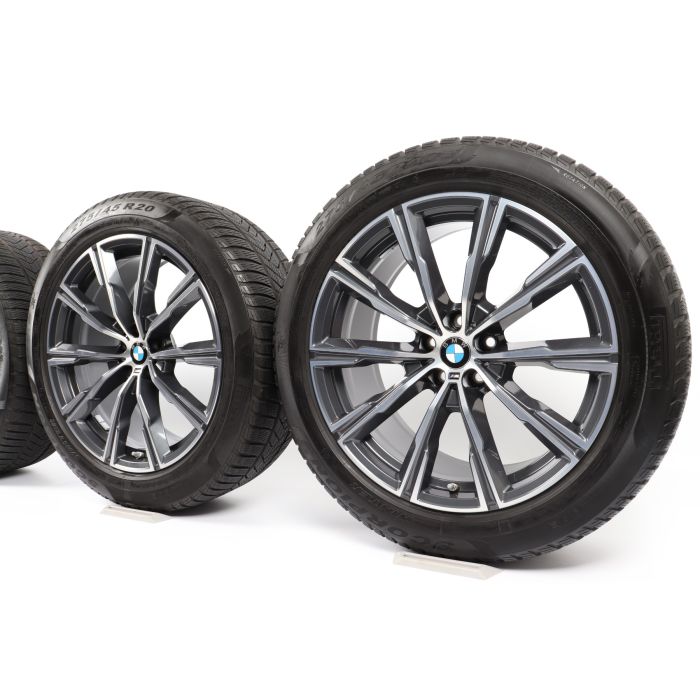 BMW Winterkomplettradsatz X5 G05 X6 G06 20 Zoll 748 M Star-spoke RDC schwarz matt