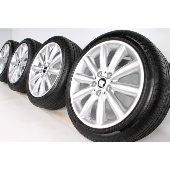 ORIGINAL MINI F55 F56 F57 17 Zoll Sommerradsatz 499 Cosmos Spoke Silber